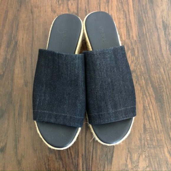 Vince | Shoes | Vince Denim Platform Slide | Poshmark